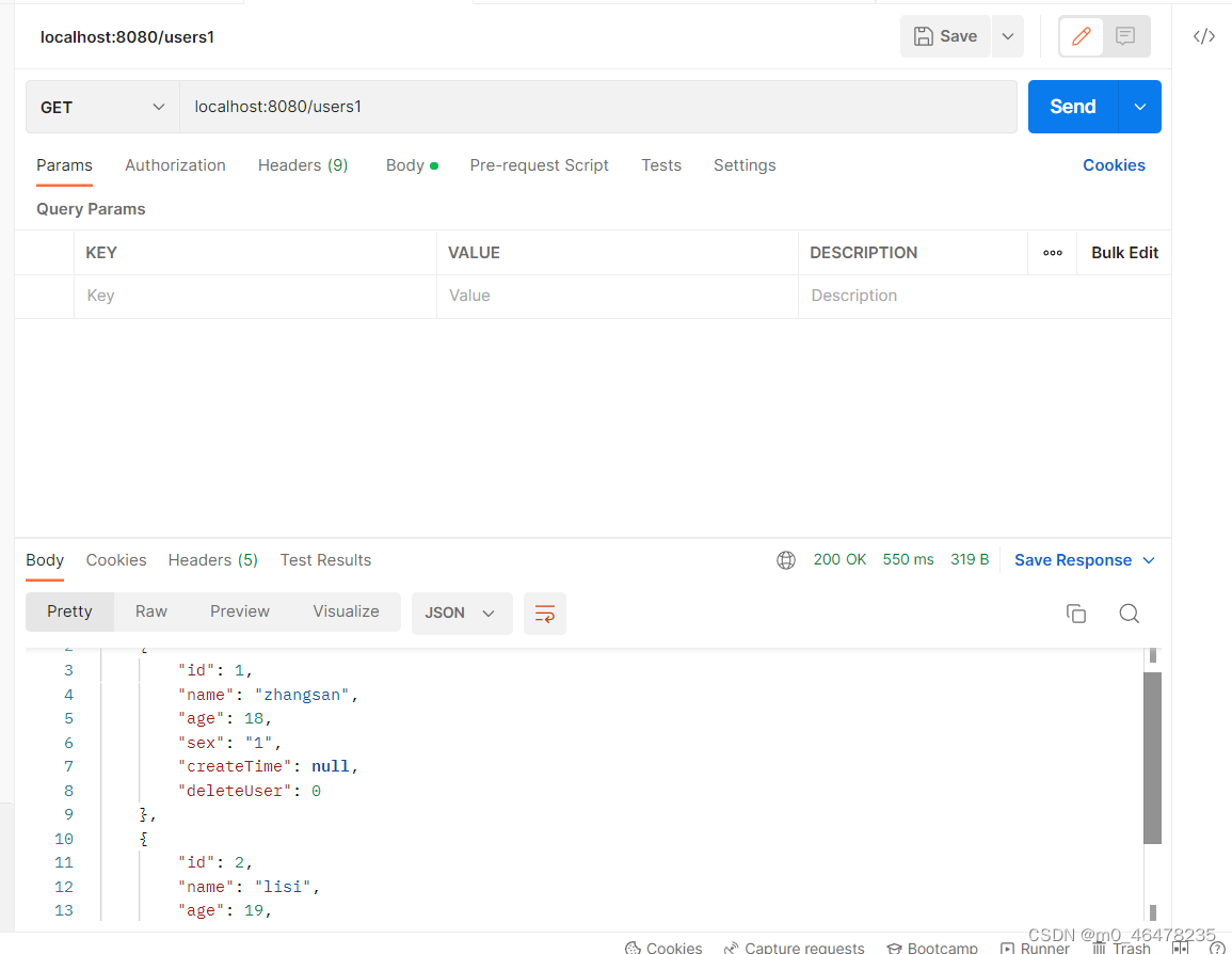 SpringBoot后端单表user 的CURD 功能代码_springboot写curd的代码-CSDN博客