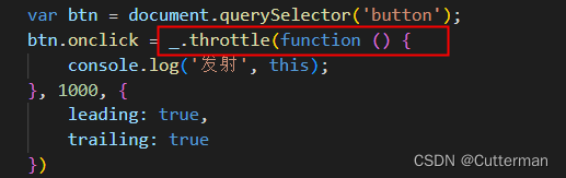 JS高级 Loadsh里面的节流函数_js给点击事件加lodash节流-CSDN博客