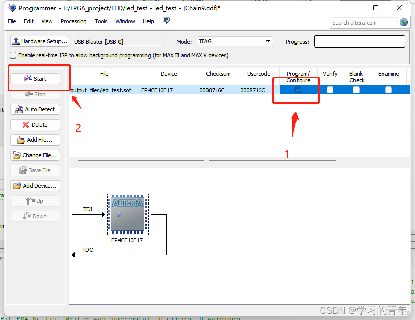 FPGA 点亮第一个LED灯 Quartus 13 +Cyclone 4_quartus prime开发cyclone 4-CSDN博客
