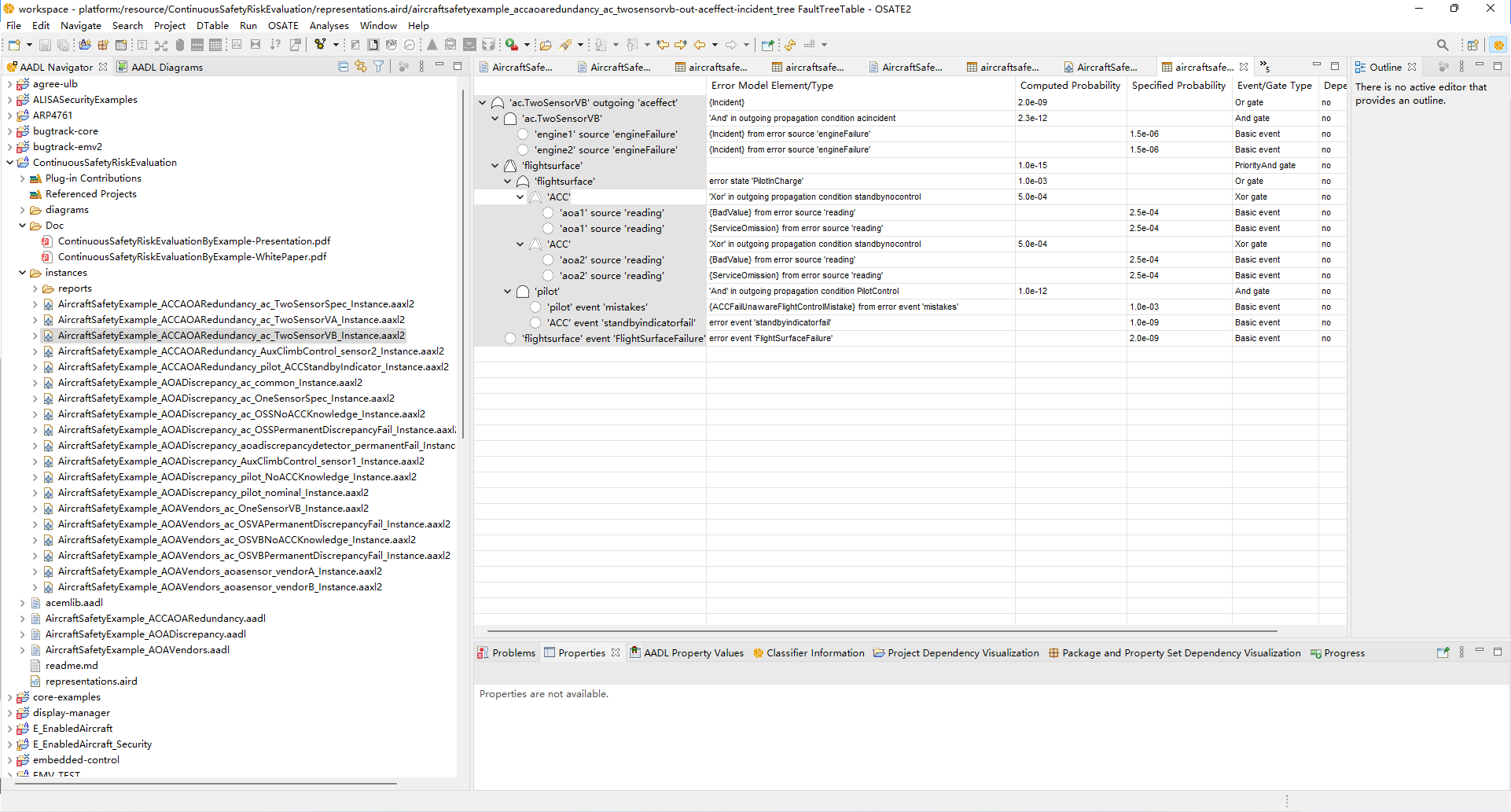 【OSATE学习笔记】样例介绍：Continuous Safety Risk Evaluation by Example，持续安全风险评估的实例_csdn osate软件-CSDN博客