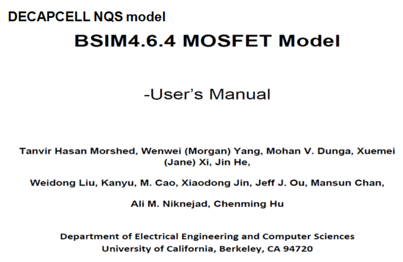 BSIM4中moscap仿真注意nqsmod参数_bsim4 spectre nmos-CSDN博客
