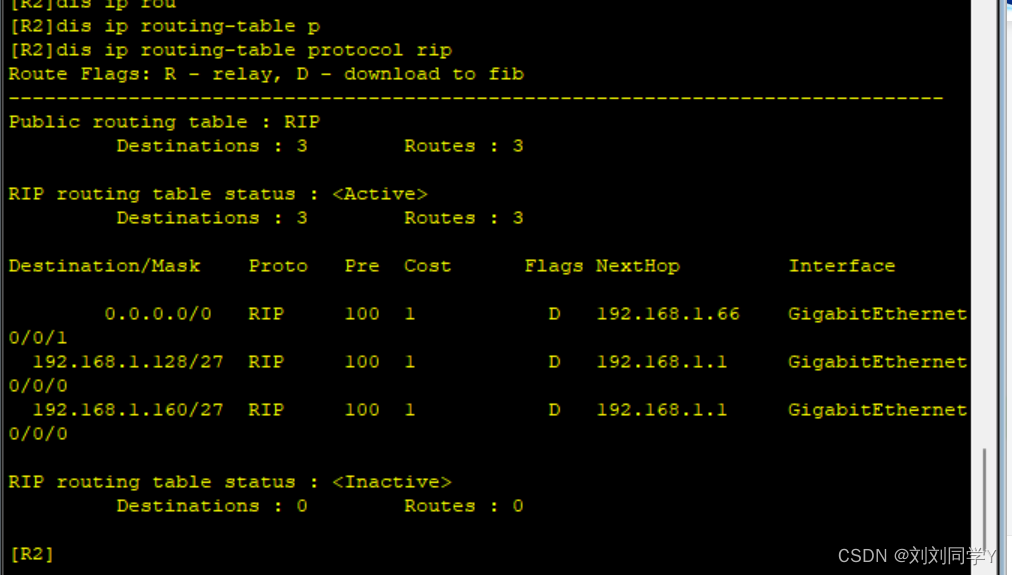 动态路由实验_完成基础配置,提交r2的dis ip int brief-CSDN博客