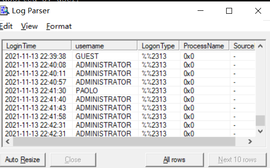windows日志分析 及 Log Parser使用记录_如何使用logparser查询登录失败-CSDN博客