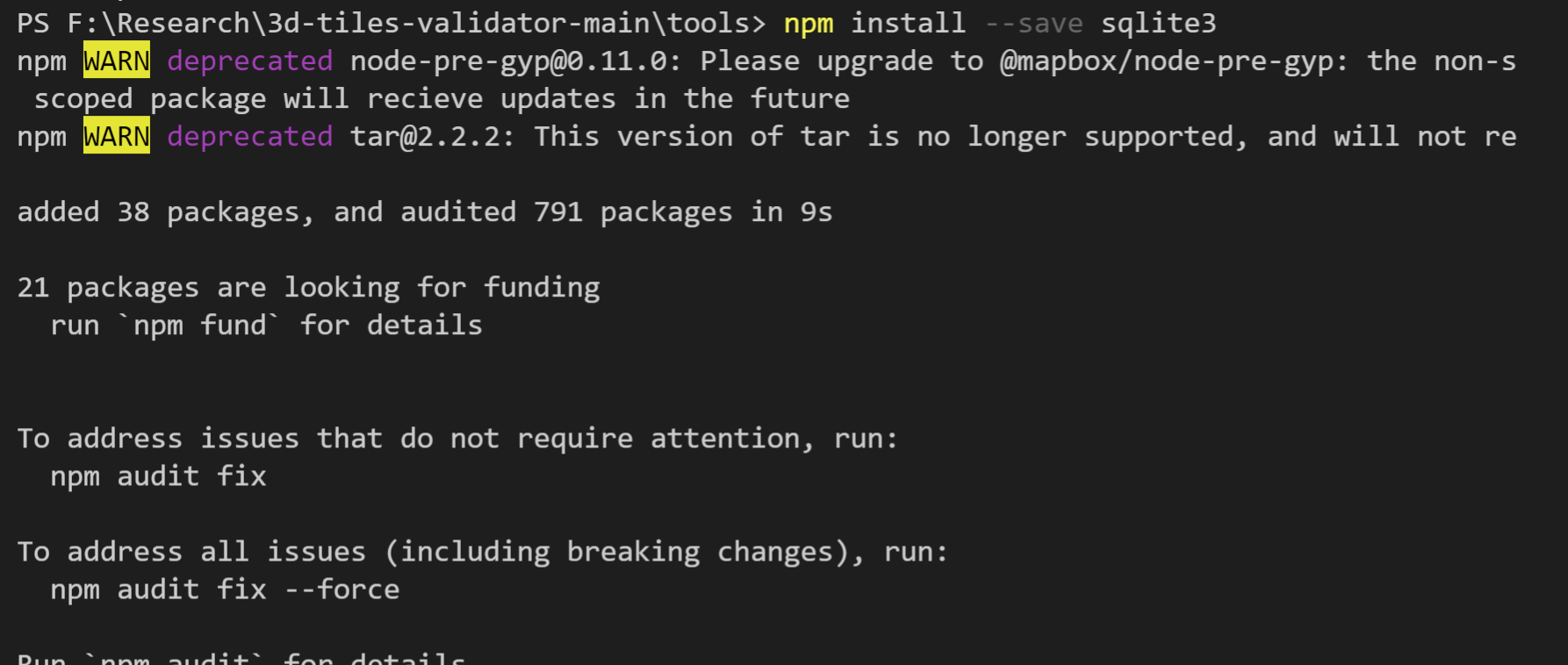 3d-tiles-validator配置环境记录_npm安装3d-tiles-tools-CSDN博客