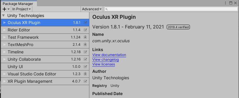 Unity笔记之Oculus Quest2开发 一_quest2 depth api-CSDN博客