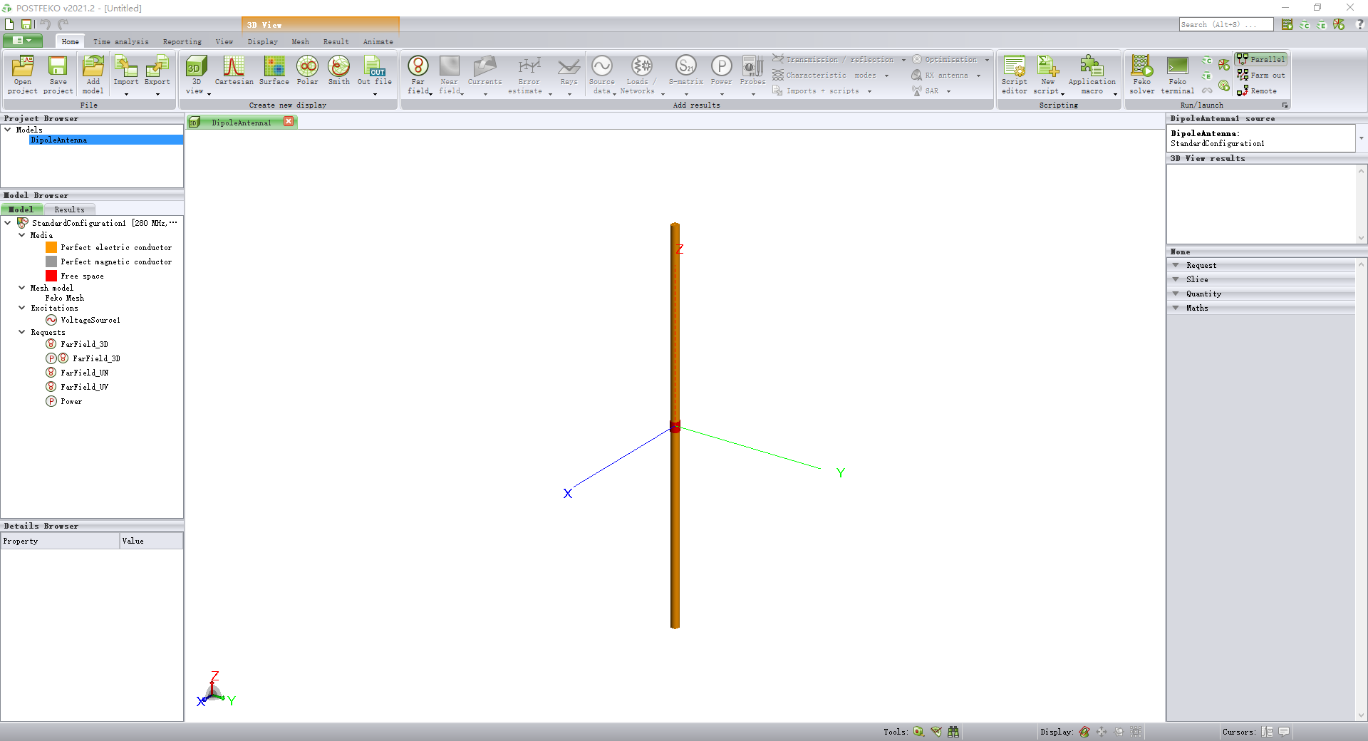 FEKO学习：偶极子天线仿真_feko仿真-CSDN博客