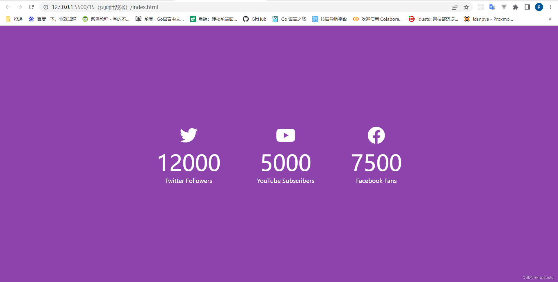 50天50个前端小项目（纯htmlcssjs）第十五天（页面计数器）html 计数器插件 Csdn博客 