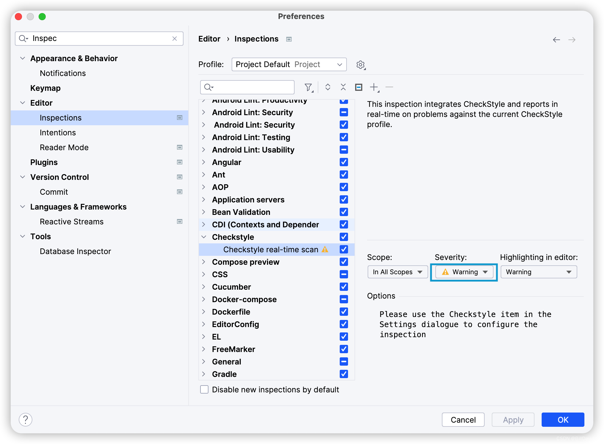 Intellij Idea安装checkstyle插件的配置以及使用inteil Idea Plugins Checkstyle Csdn博客 