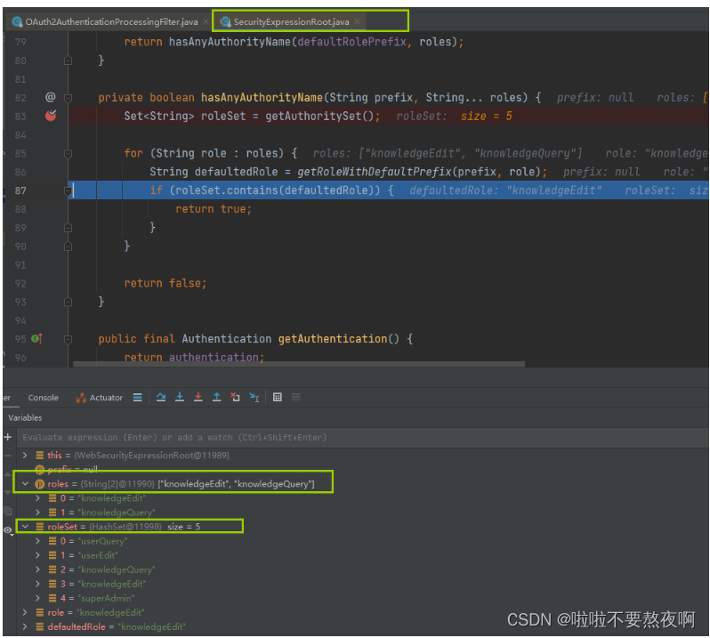 SpringSecurity Oauth2 - 08 SpEL权限表达式源码分析及两种权限控制方式原理_securityexpressionroot 源码-CSDN博客