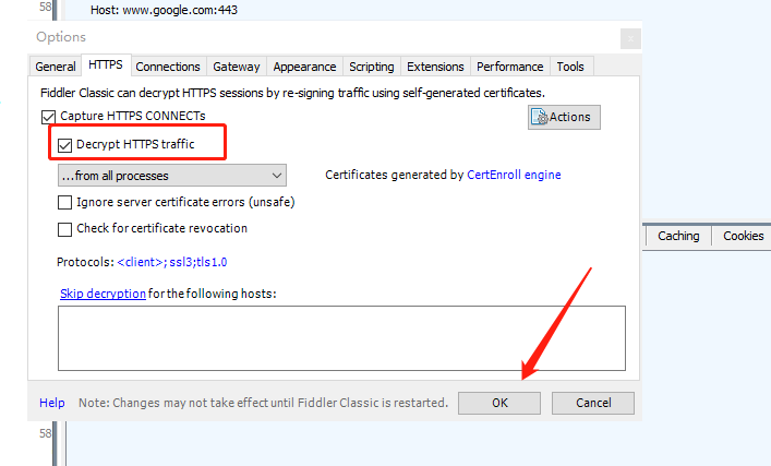 Fiddler抓包时提示“HTTPS decryption is disabled.Click to configure…”-CSDN博客