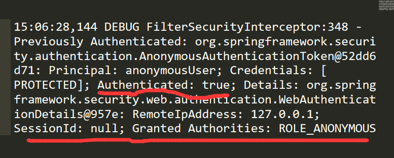 spring security异常记录：org.springframework.security.access.AccessDeniedException: Access is denied ...