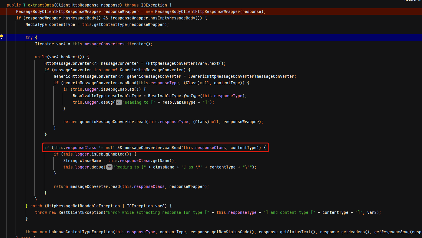 Error while extracting response for type [] and content type []，json返回值 ...