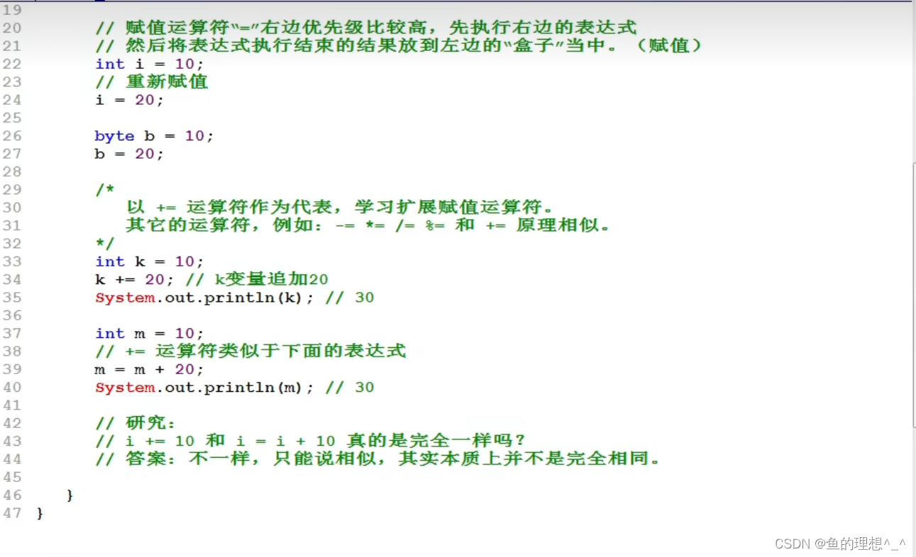 Java——赋值运算符 Csdn博客 