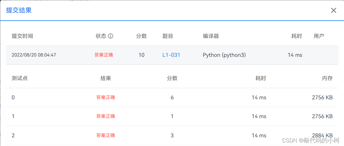 L1-031 到底是不是太胖了(Python3)_python是不是太胖了-CSDN博客