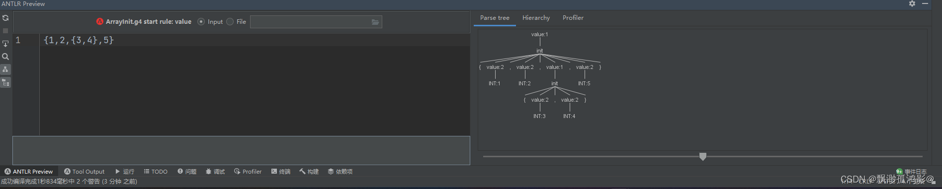 Antlr学习(二):antlr入门项目 Csdn博客
