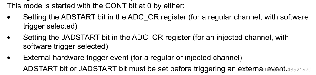 Analog-to-digital converters (ADC)_在硬件清除adcal位(校准结束)后,在adcal=1和4 adc时钟 ...