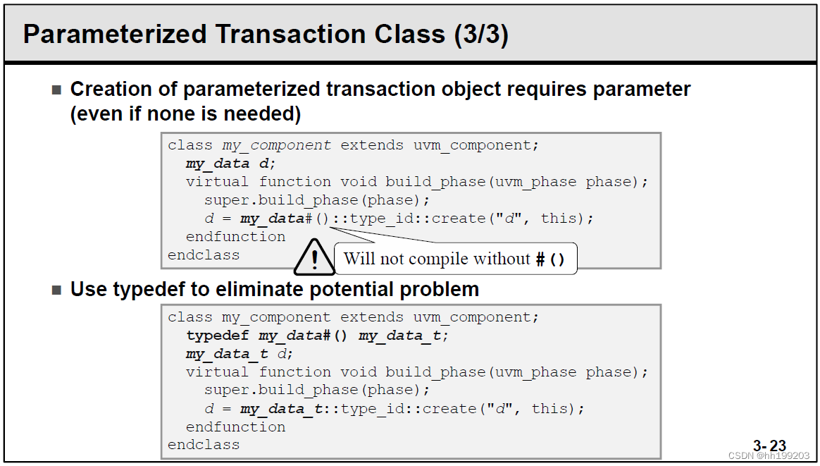 带参数的传输类parameterized Transaction Classuvm Transaction可以传参吗 Csdn博客