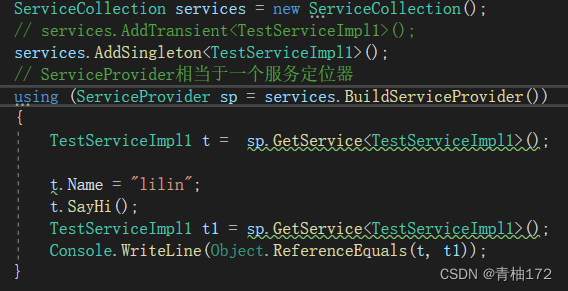 依赖注入简称DI和配置系统_package: 'microsoft.extensions.dependencyinjection-CSDN博客