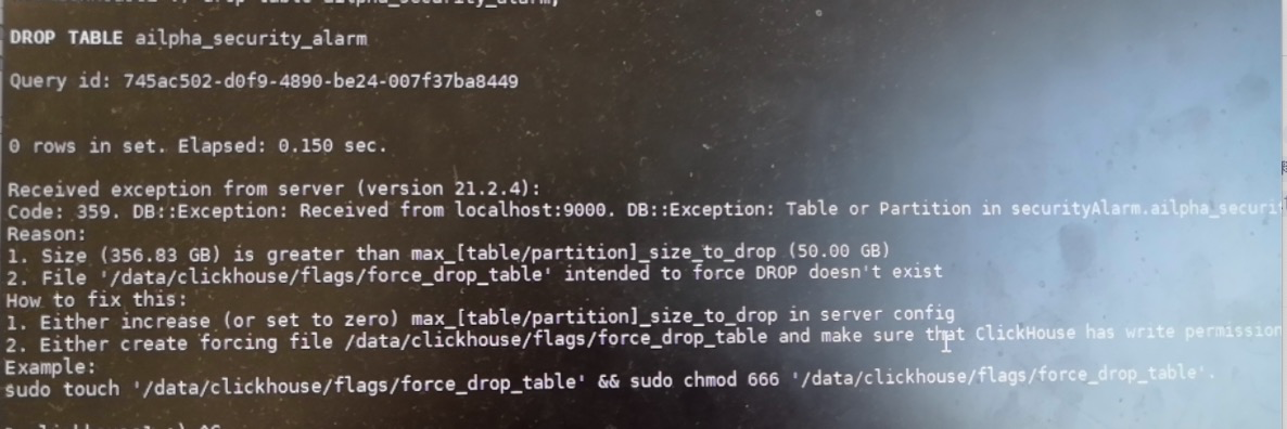 【clickhouse】clickhouse 大表删除 Size 256G is greater than max_[table/partition]_size_to_drop 50GB-CSDN博客