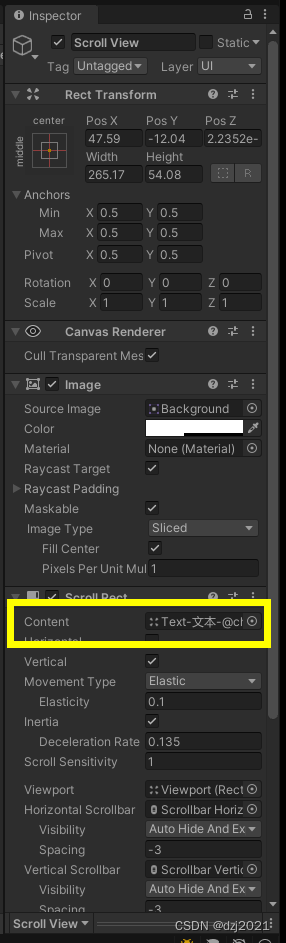 文字太多时给文本框添加滑动条——text + ContentSizeFitter + Scroll View_c#多行文本框显示滑块-CSDN博客