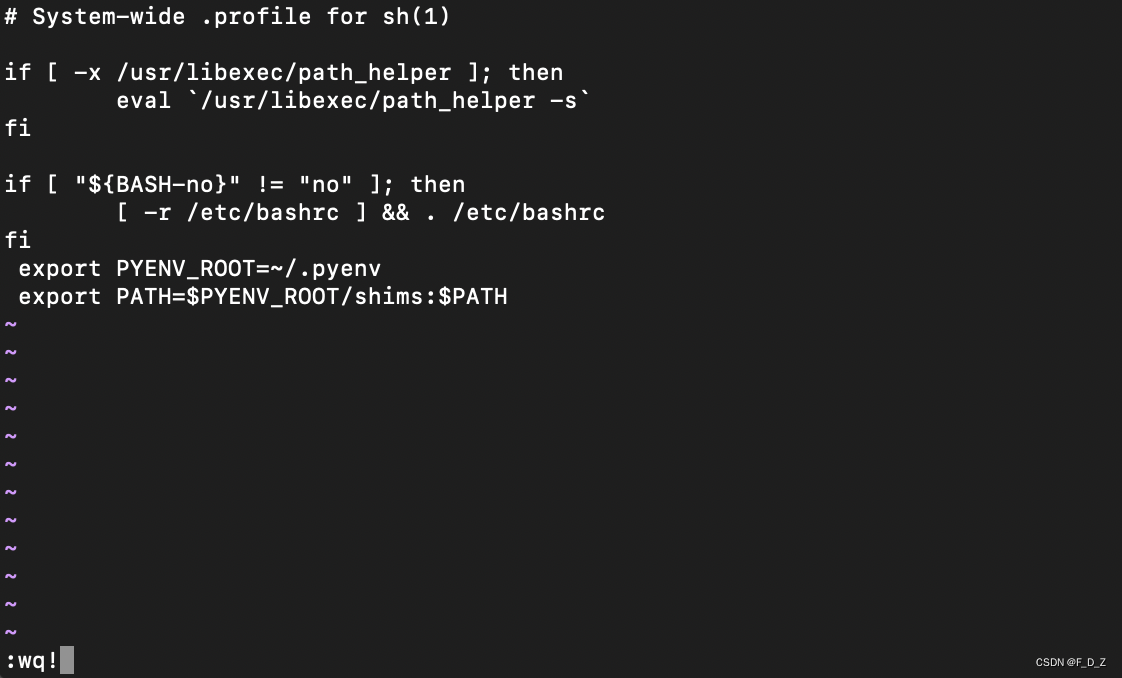 【vim】通过vim编辑器打开、修改、退出配置文件_vim profile-CSDN博客