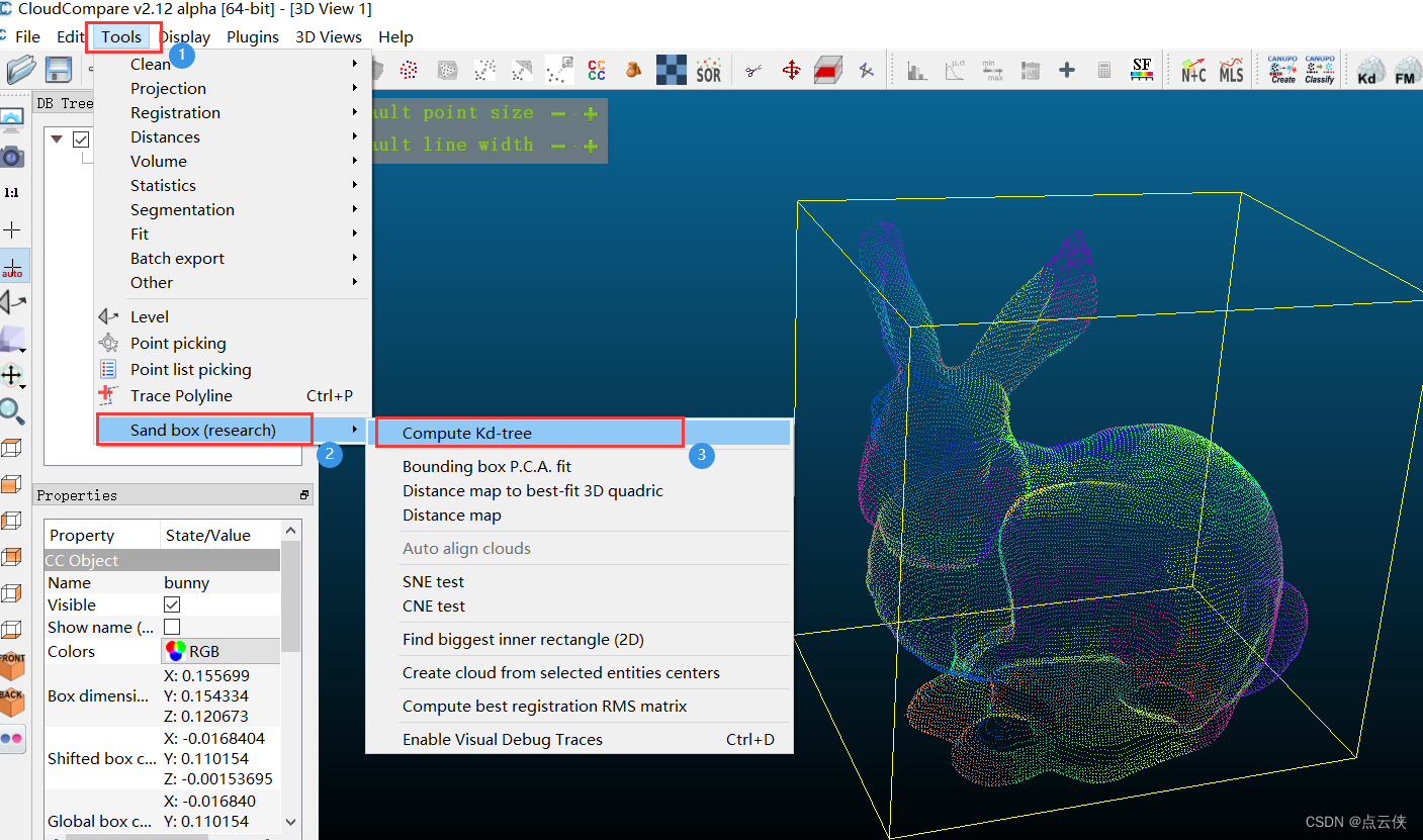 CloudCompare——计算点云的KD树并可视化_python cloudcampare-CSDN博客