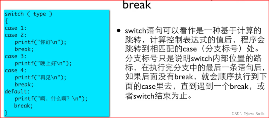 分支 switch case break-CSDN博客