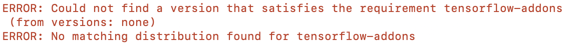 解决tensorflow-addons下载问题Could not find a version that satisfies the requirement_离线下载could not ...