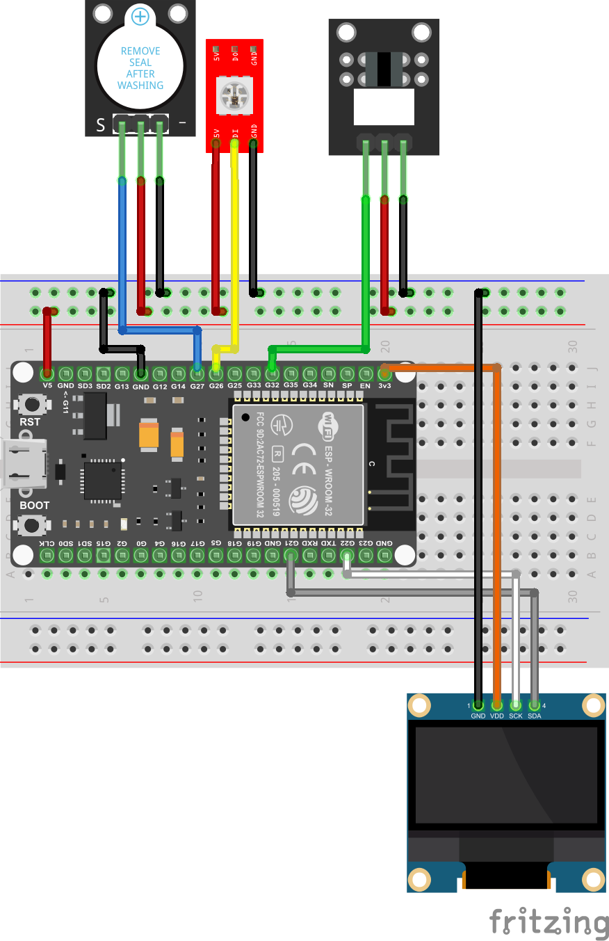 Fritzing软件绘制Arduino面包板接线图传感器模块库文件211_fritzing中显示屏怎么adrinou连线-CSDN博客