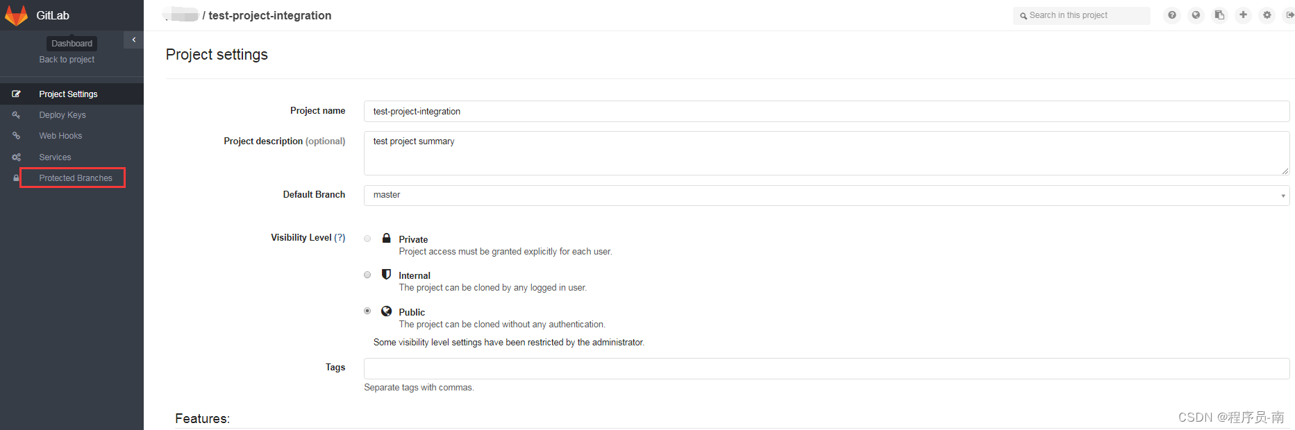Gitlab分支保护_your main branch isn't protected-CSDN博客