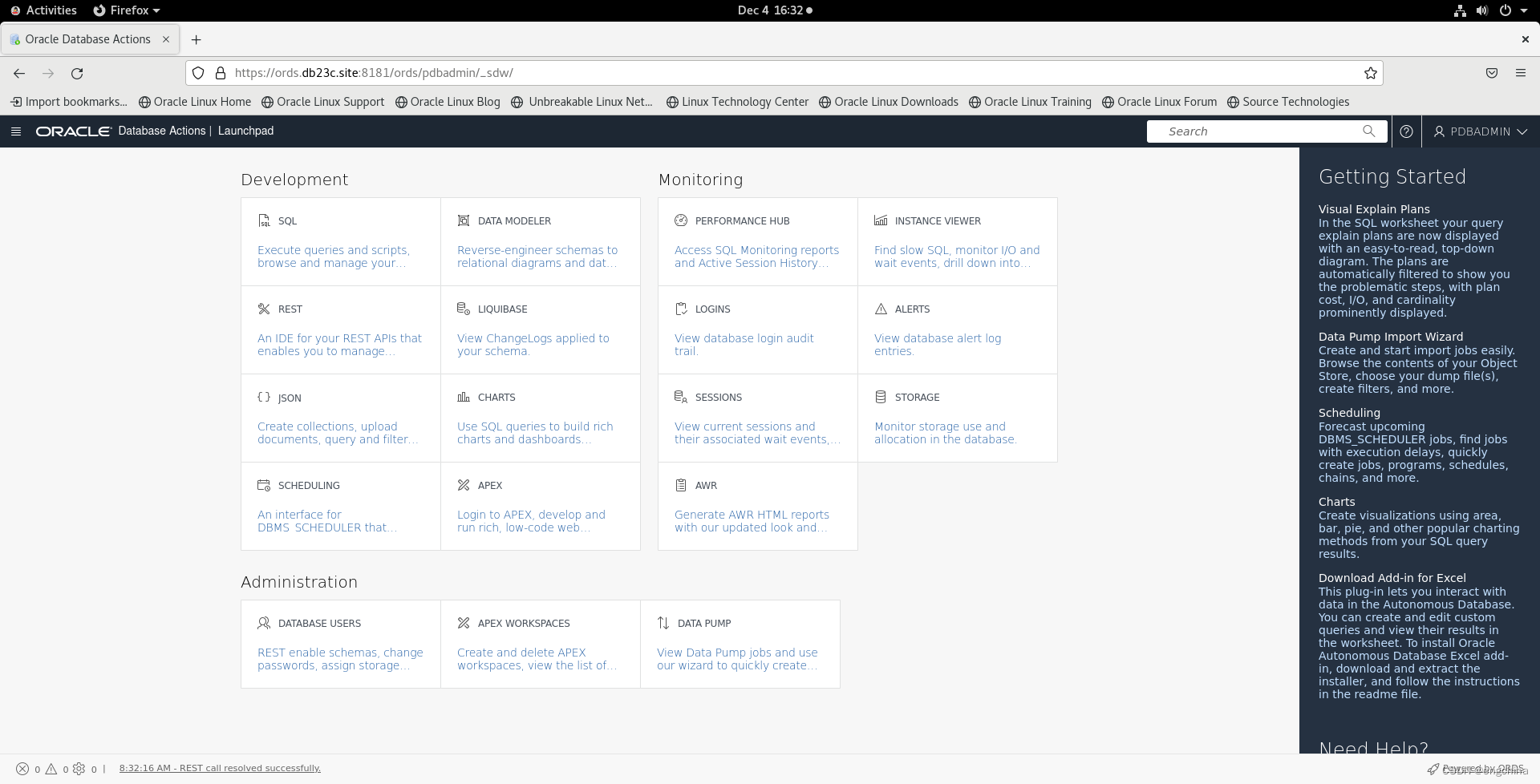 Spring Boot 3.0.x和Oracle Database 23c(beta)和GraalVM Enterprise 22.3(JDK17)的综合体验(系列9)_容器中安装ords ...