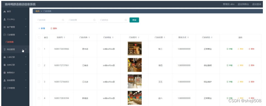 Python Django毕业设计绝味鸭脖连锁店信息系统（程序lw Csdn博客