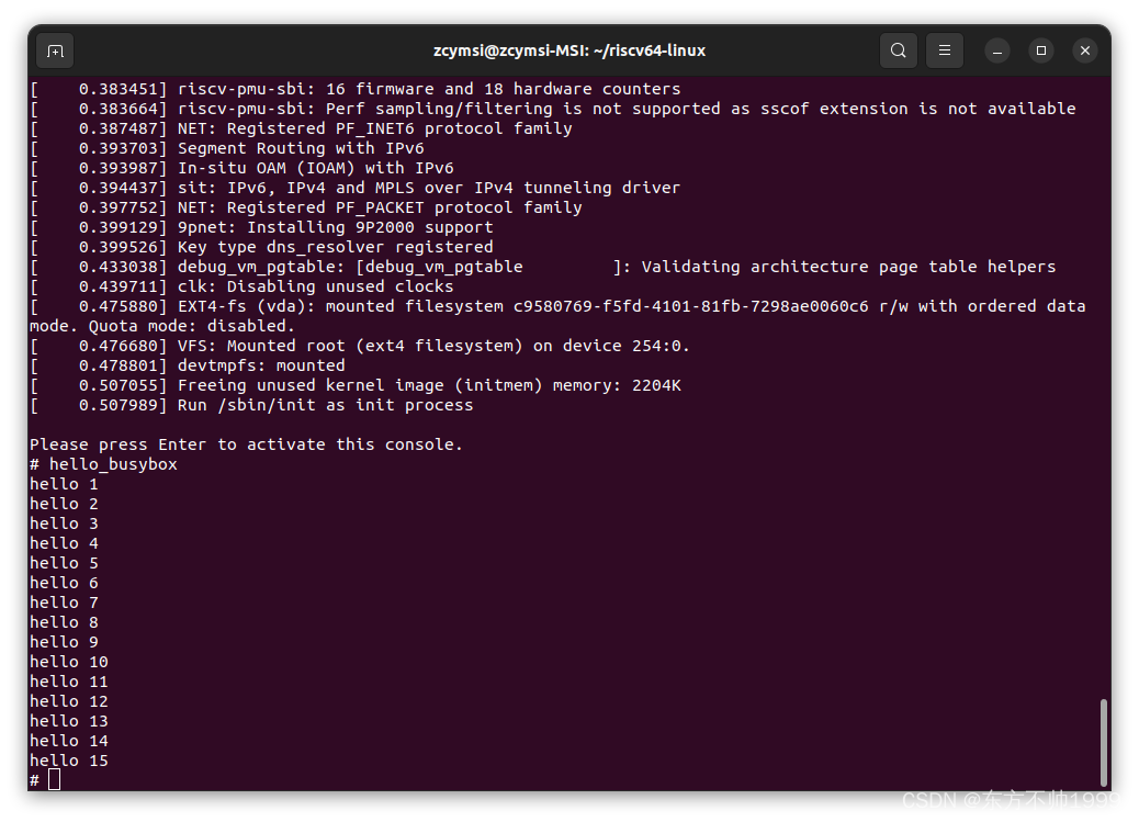 使用qemu运行risc V Linux（根文件系统busybox） Qemu Riscv Csdn博客