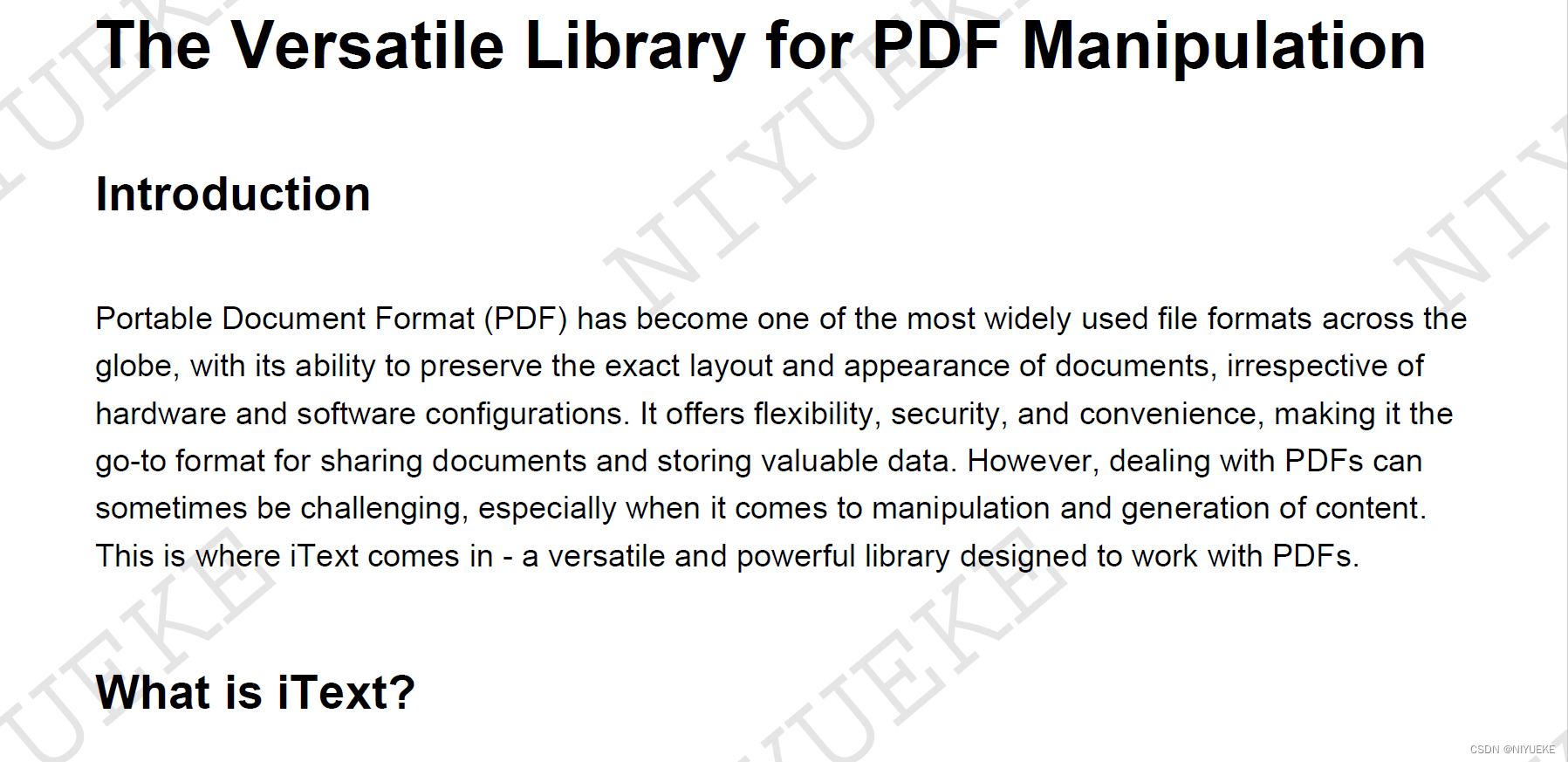iText5 生成PDF、添加水印等（记录）-CSDN博客