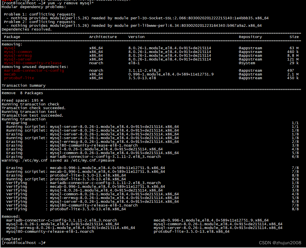 Centos8彻底卸载mysql Centos8卸载mysql Csdn博客