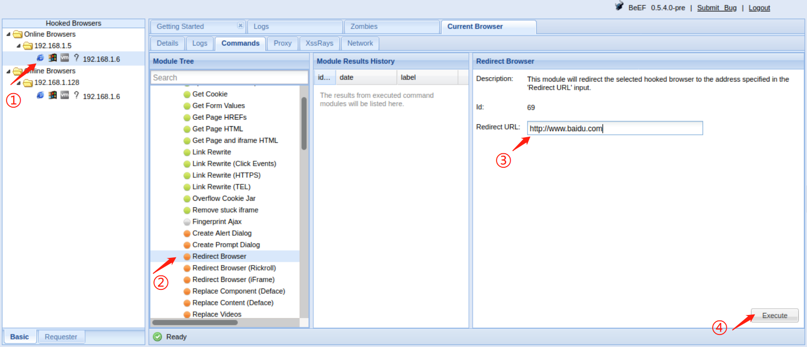 【XSS漏洞07】基于神器beEF的XSS漏洞利用实验（浏览器劫持、会话劫持、GetShell）_beef:unknown options ...