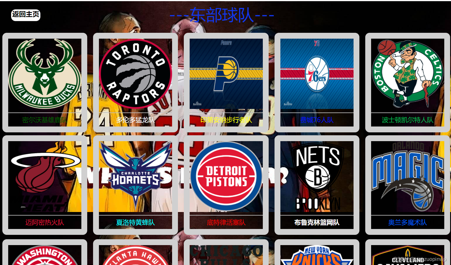 基于HTML+CSS+JavaScript篮球NBA兴趣交流网页设计_html nba主题-CSDN博客