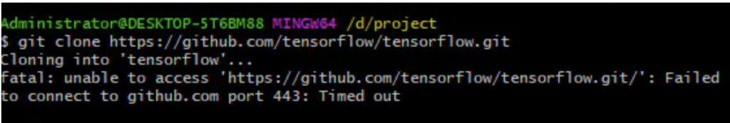 fatal: unable to access ‘https://github.com/mnicnc404/CartoonGan-tensorflow.git/‘: GnuTLS recv ...