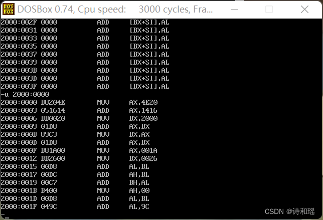 Debug课后实验_debug用移位指令实现ax左移-CSDN博客