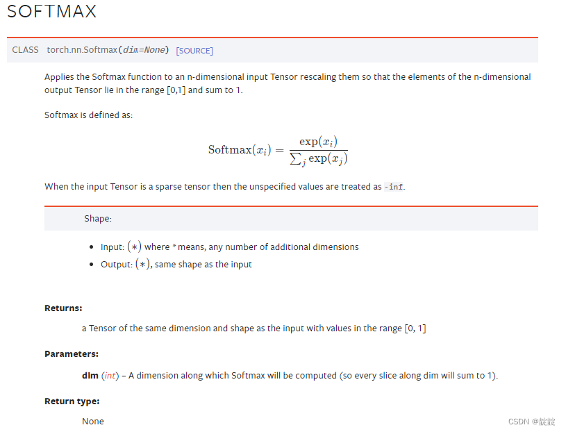 nn.Softmax(dim=?)-CSDN博客