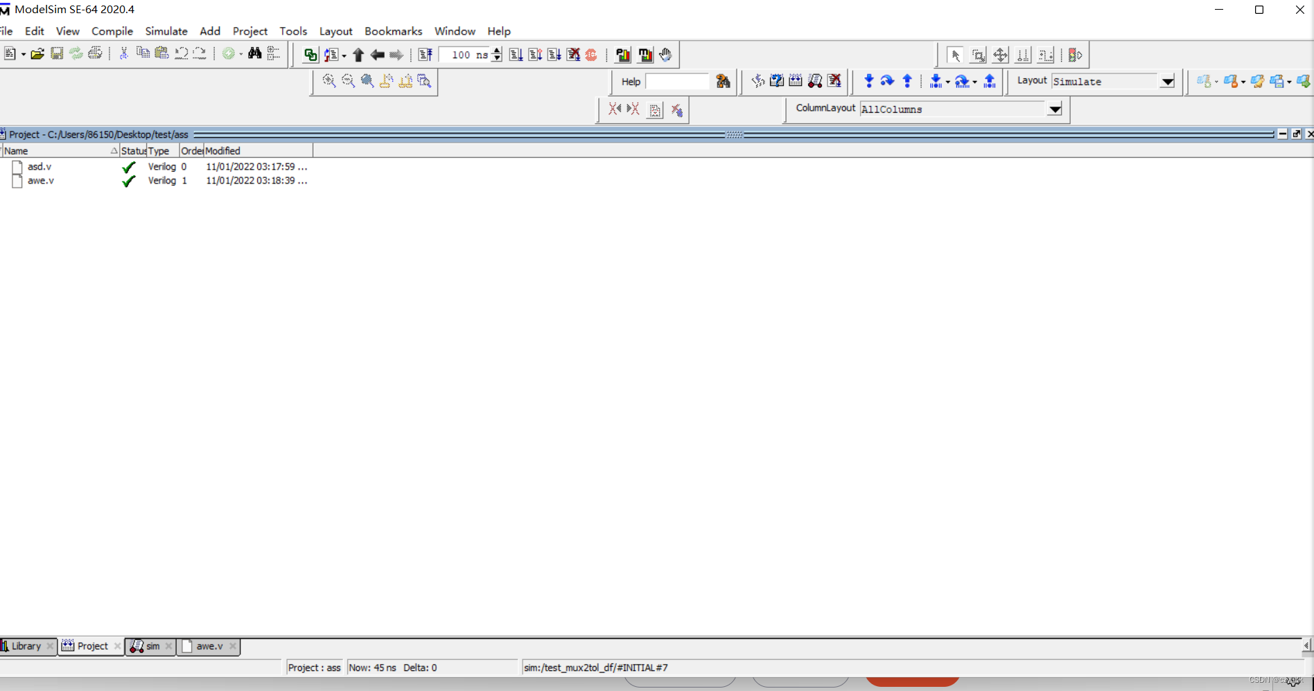 modelsim仿真实验_modelism ddc仿真-CSDN博客