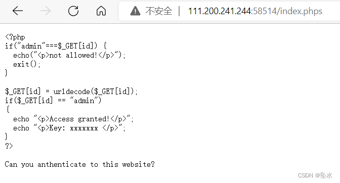 攻防世界 PHP2_index.php和index.phps-CSDN博客