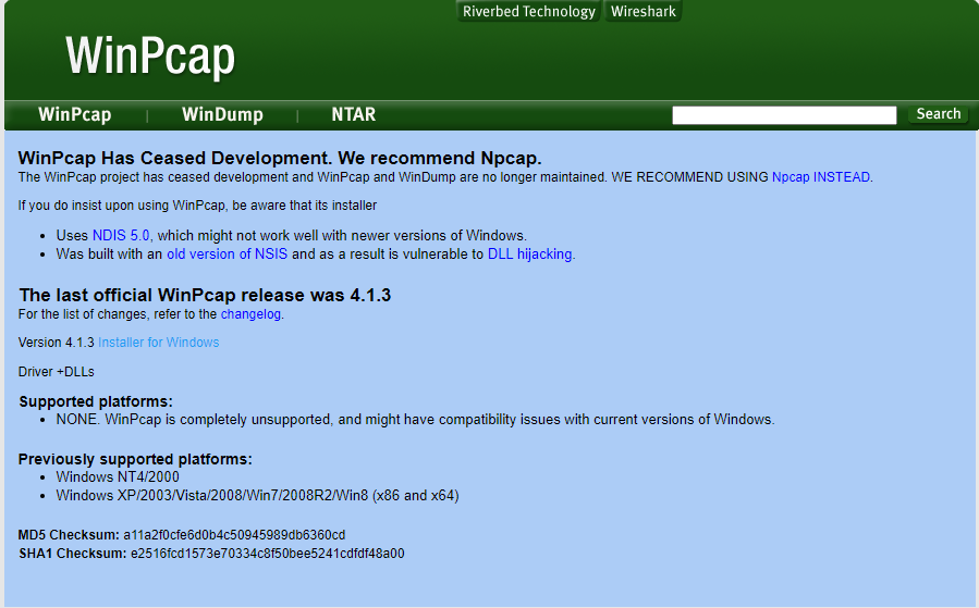 Npcap Download