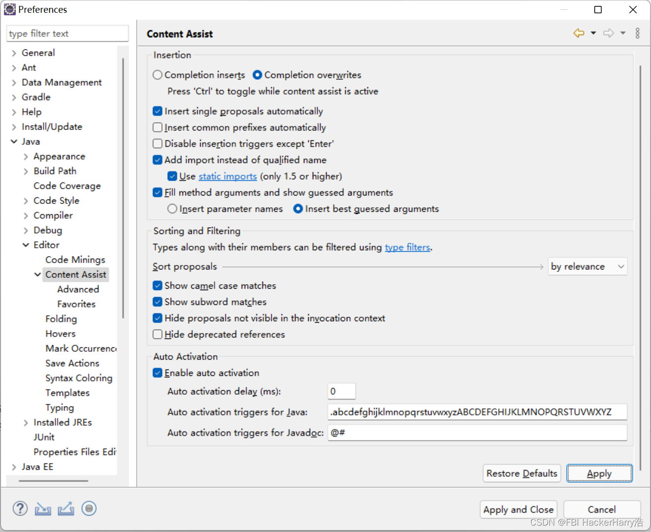 eclipse代码自动补全设置_eclipse自动补全设置-CSDN博客