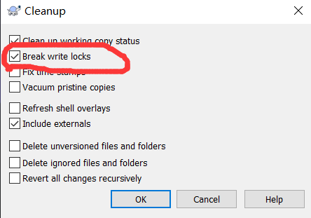 Subversion reported an error ：please execute the ‘Cleanup‘ command_subversion reported an error ...