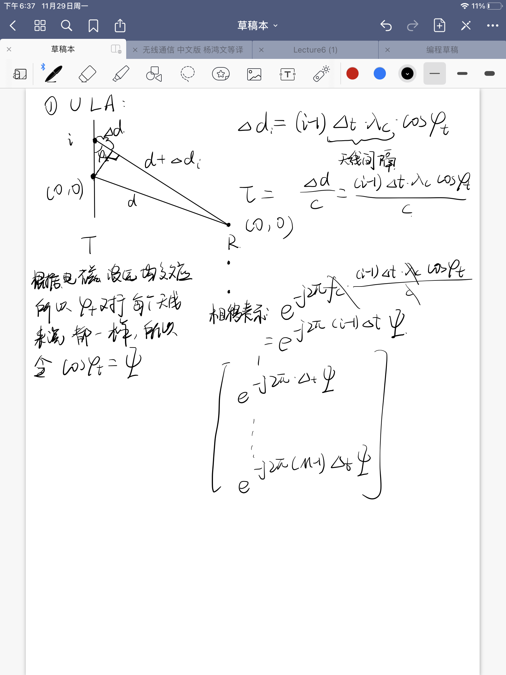 UPA均匀面阵，MIMO，LoS信道信号传播延迟时间推导_upa发射端-CSDN博客