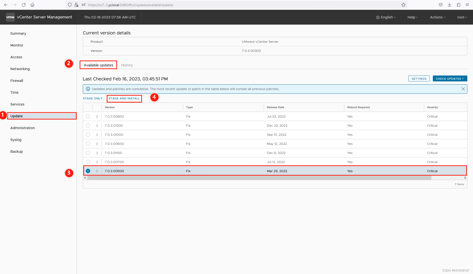 【VC 7/8】vCenter Server 更新（小版本升级） Ⅰ—— 使用 vCenter Server 管理界面（VAMI）5480 升级 vCenter Server_vcenter ...