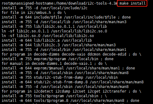 安装i2c tool后，报i2cdetect: error while loading shared libraries: libi2c.so.0: cannot open shared ...