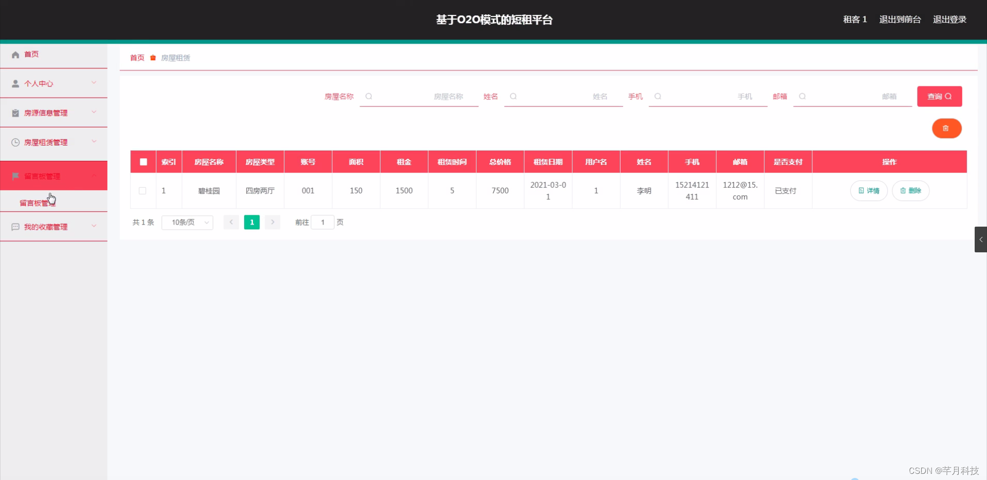 Java毕设项目基于O2O模式的短租平台（java+VUE+Mybatis+Maven+Mysql）_java中o2o项目-CSDN博客