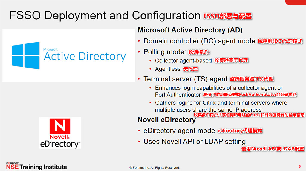 教程篇(7.0) 06. FortiGate基础架构 单点登录(FSSO) Fortinet 网络安全专家 NSE 4
